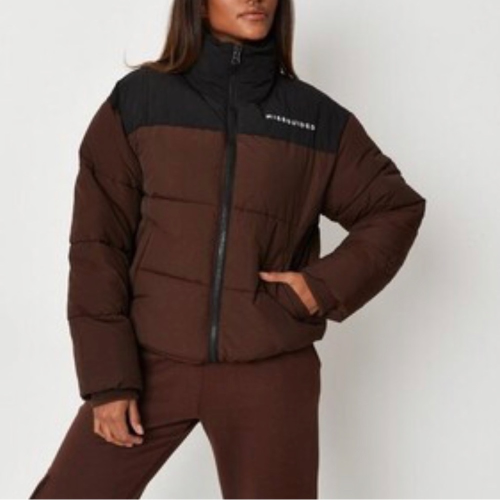 Women’s Chocolate Brown Puffer Coat Missguided - Gem